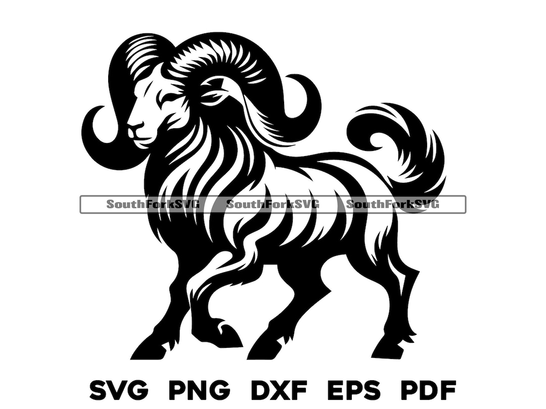 Aries Ram Zodiac Svg Png Dxf Pdf Eps | Vector Graphic Design Cut Print ...