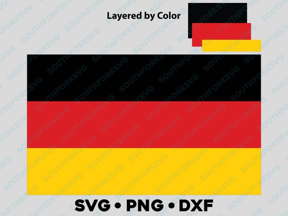 Germany National Country Flag Svg Png Dxf Layered by Color - Etsy