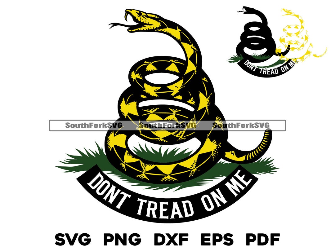 Don't Tread on Me Rattlesnake Gadsden Flag Layered by Color Svg Png Dxf ...