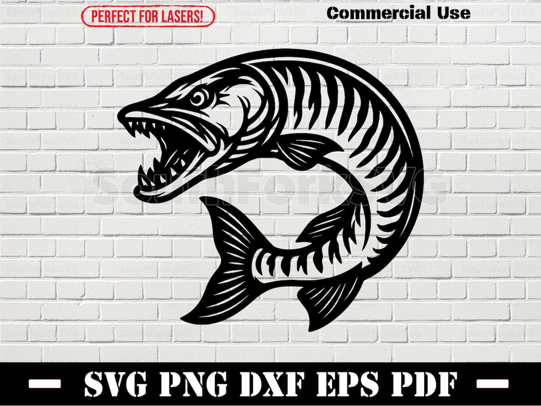 Tiger Musky Muskie Design Svg Png Dxf Eps Pdf | Transparent Vector ...