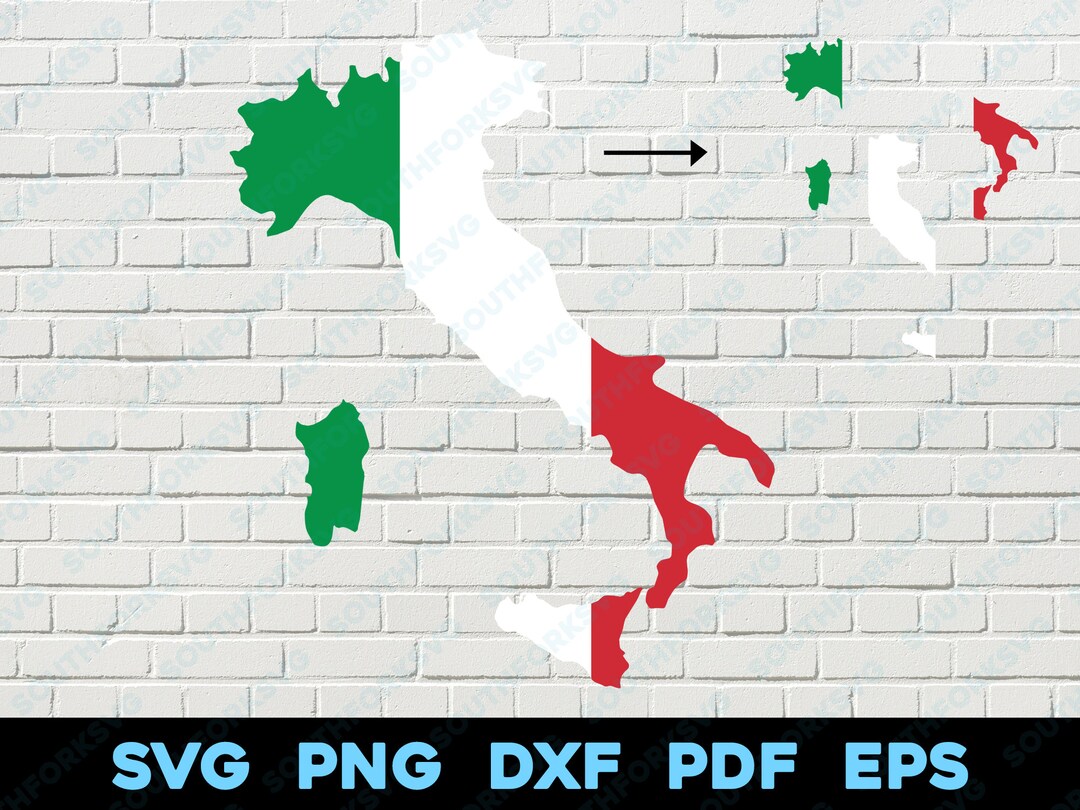 Italy Country Silhouette & Outline Shapes Svg Png Dxf Pdf Eps Vector ...