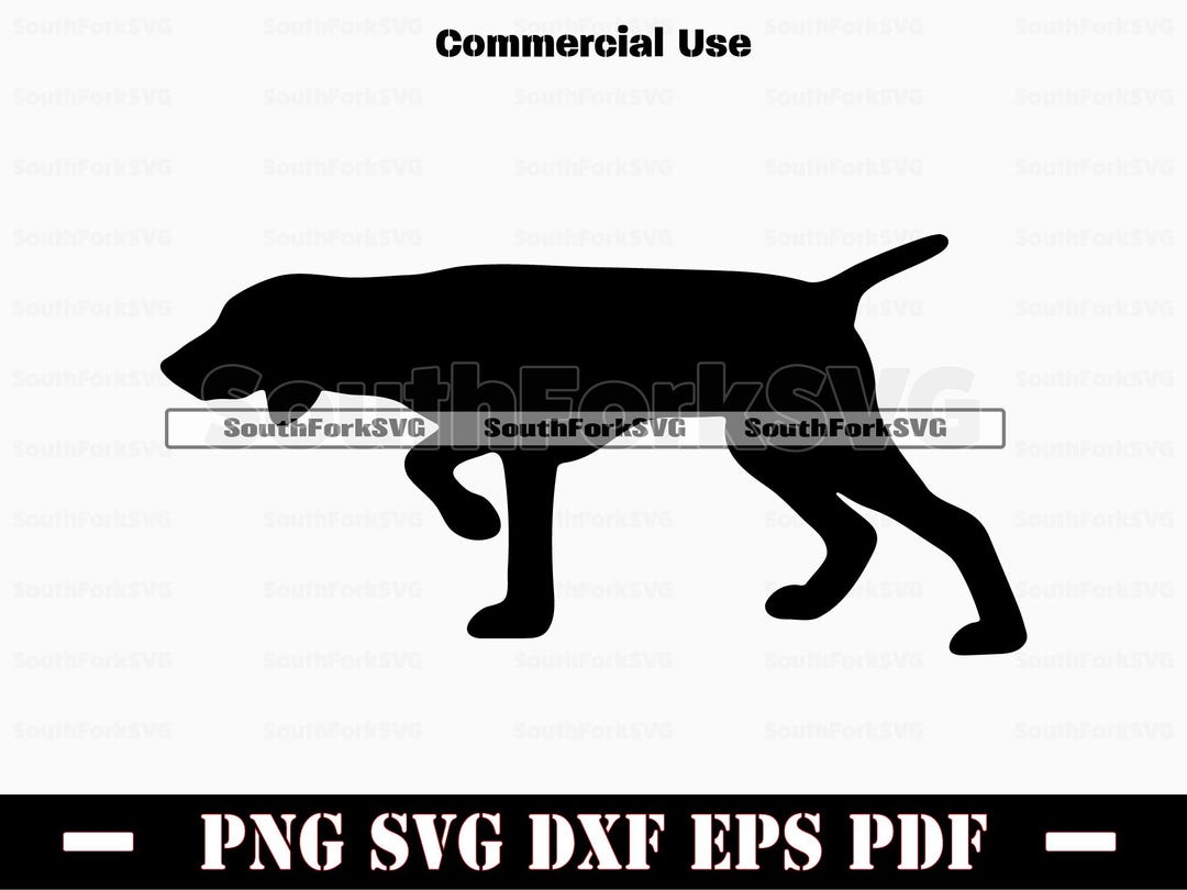 Bird Dog Pointing Silhouette | Svg Png Dxf Eps Pdf | Vector Graphic Cut Print Laser Engrave Clip ...