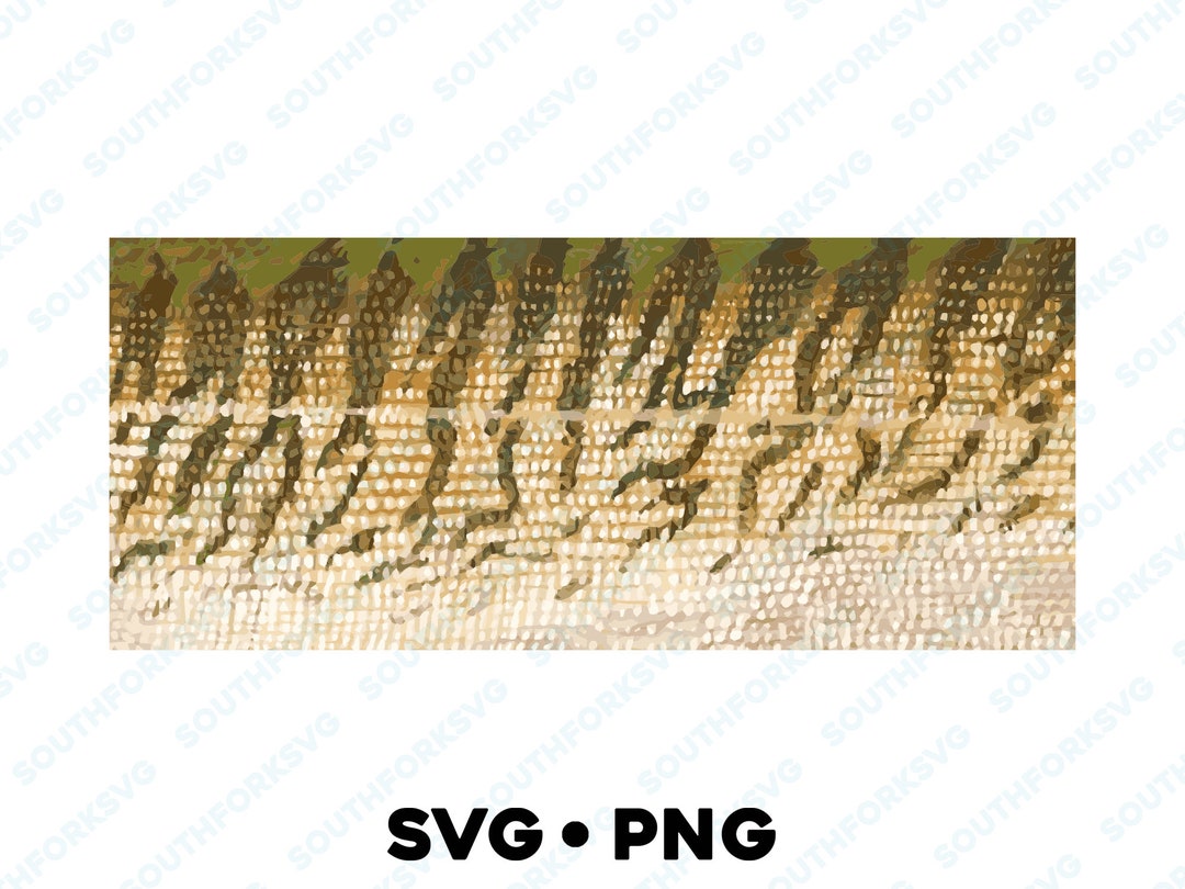Musky Muskie Muskellunge Pike Pickerel Skin Pattern SVG PNG DXF Trout ...
