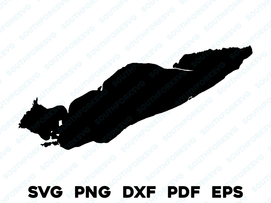 Lake Erie Map Shape Silhouette Svg Png Dxf Pdf Eps Vector Graphic ...