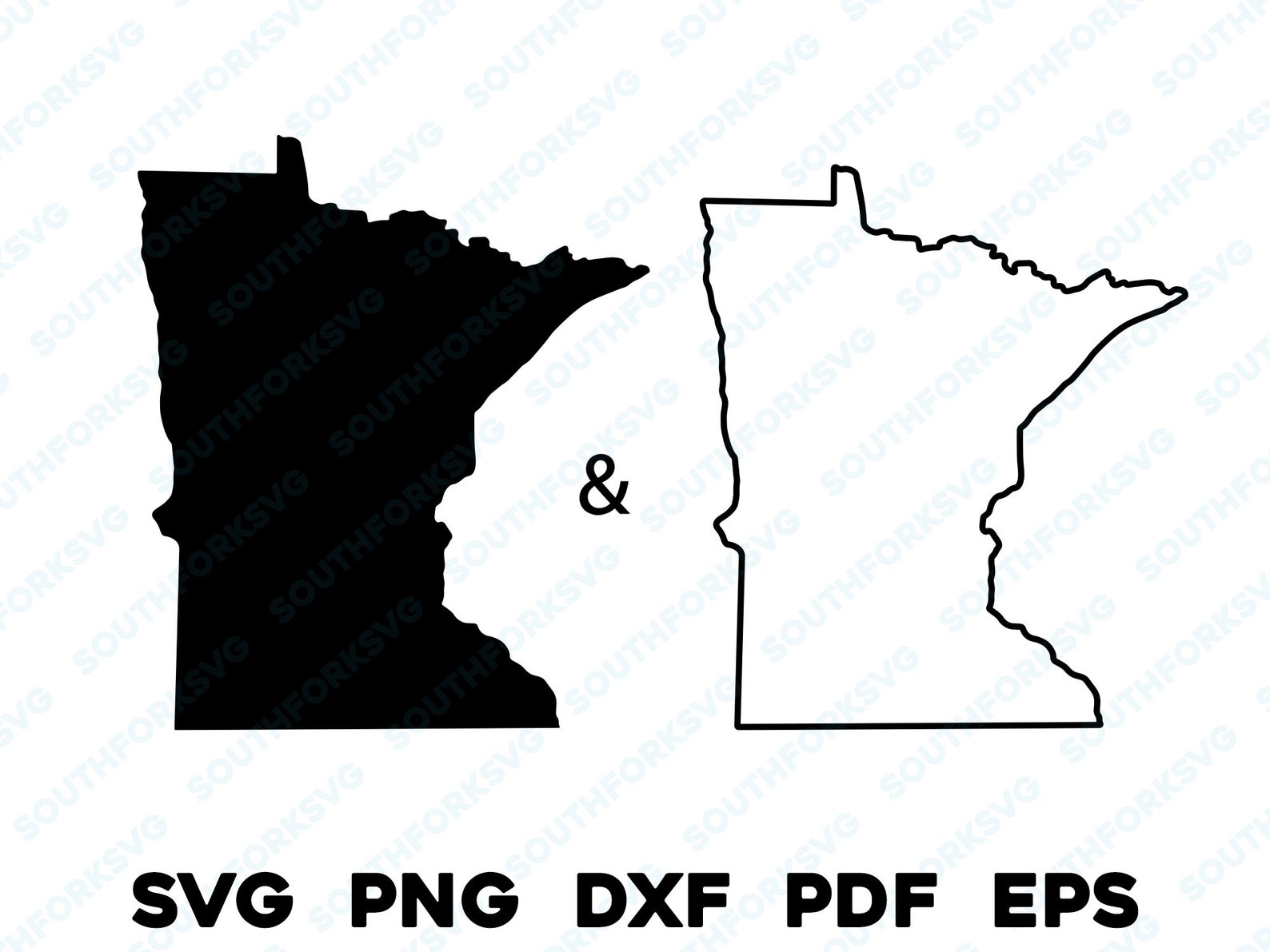 Minnesota State Silhouette & Outline Shapes Svg Png Dxf Pdf - Etsy