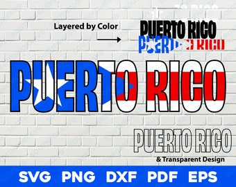 Puerto Rico Name Png - Etsy