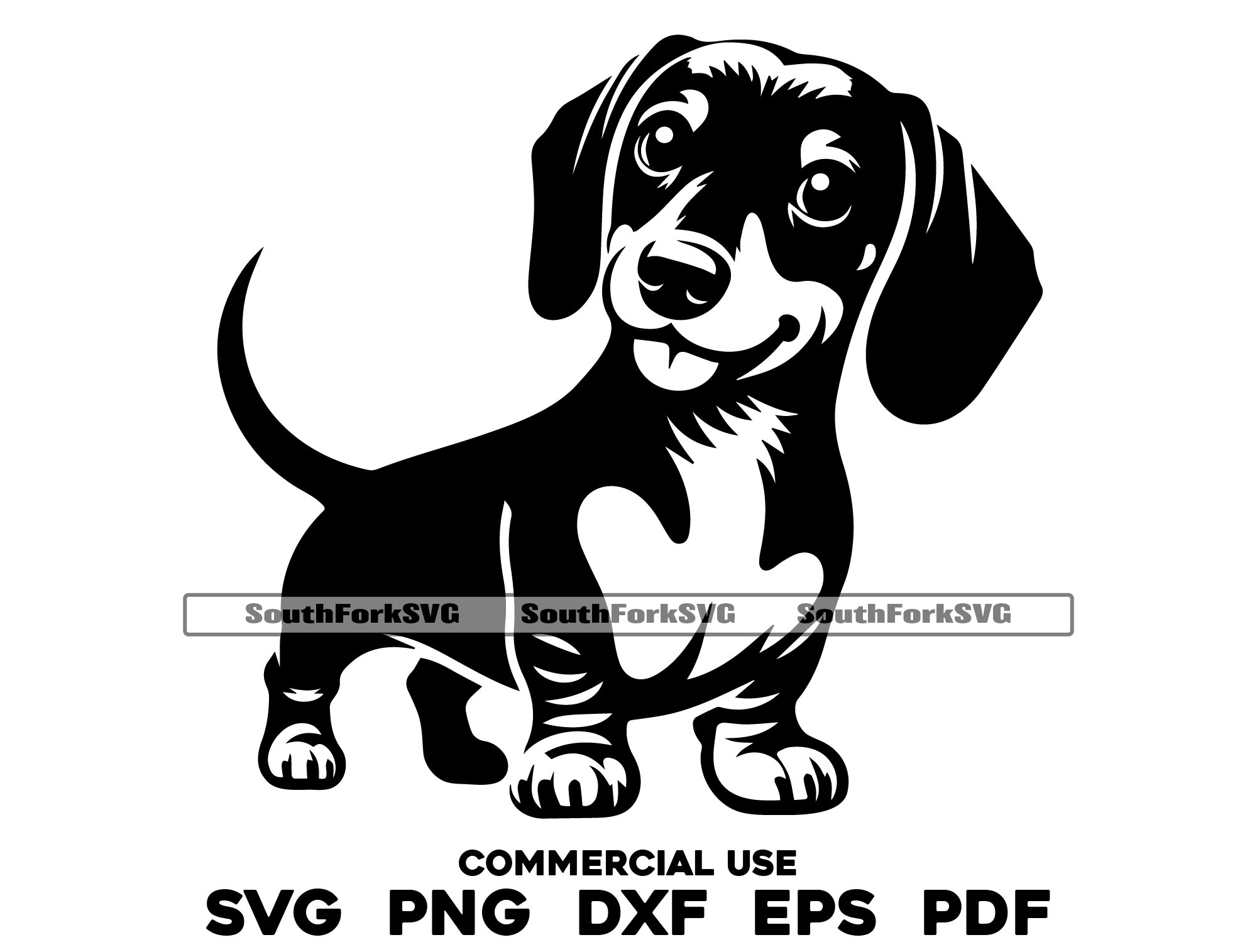 Dachshund Weiner Dog Puppy Svg Png Dxf Eps Pdf | Vector Graphic Cut ...