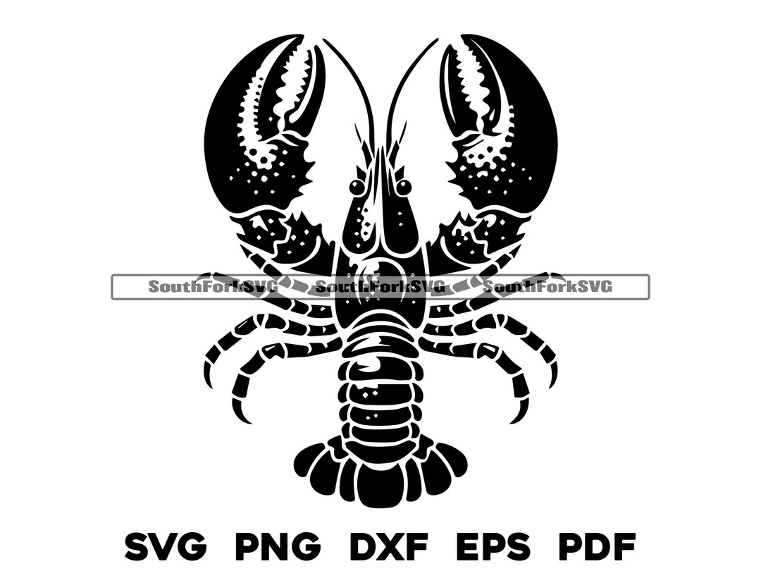 Lobster Design Svg Png Dxf Eps Pdf | Laser Engrave Cut Print Files ...