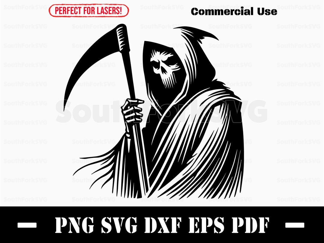 Grim Reaper Design Svg Png Dxf Eps Pdf Vector Graphic Design Cut Print ...
