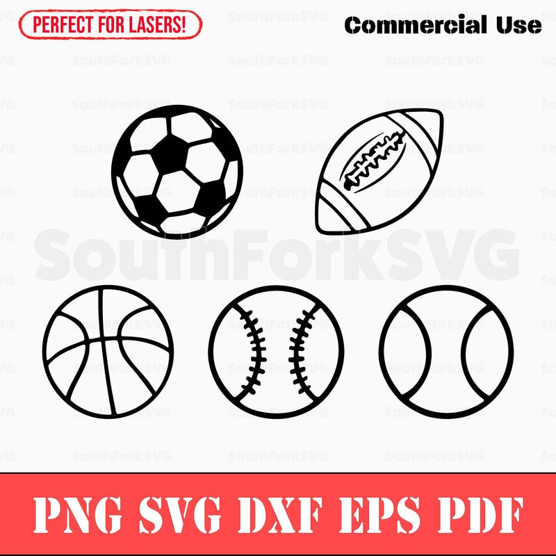 Sports Balls Svg - Etsy