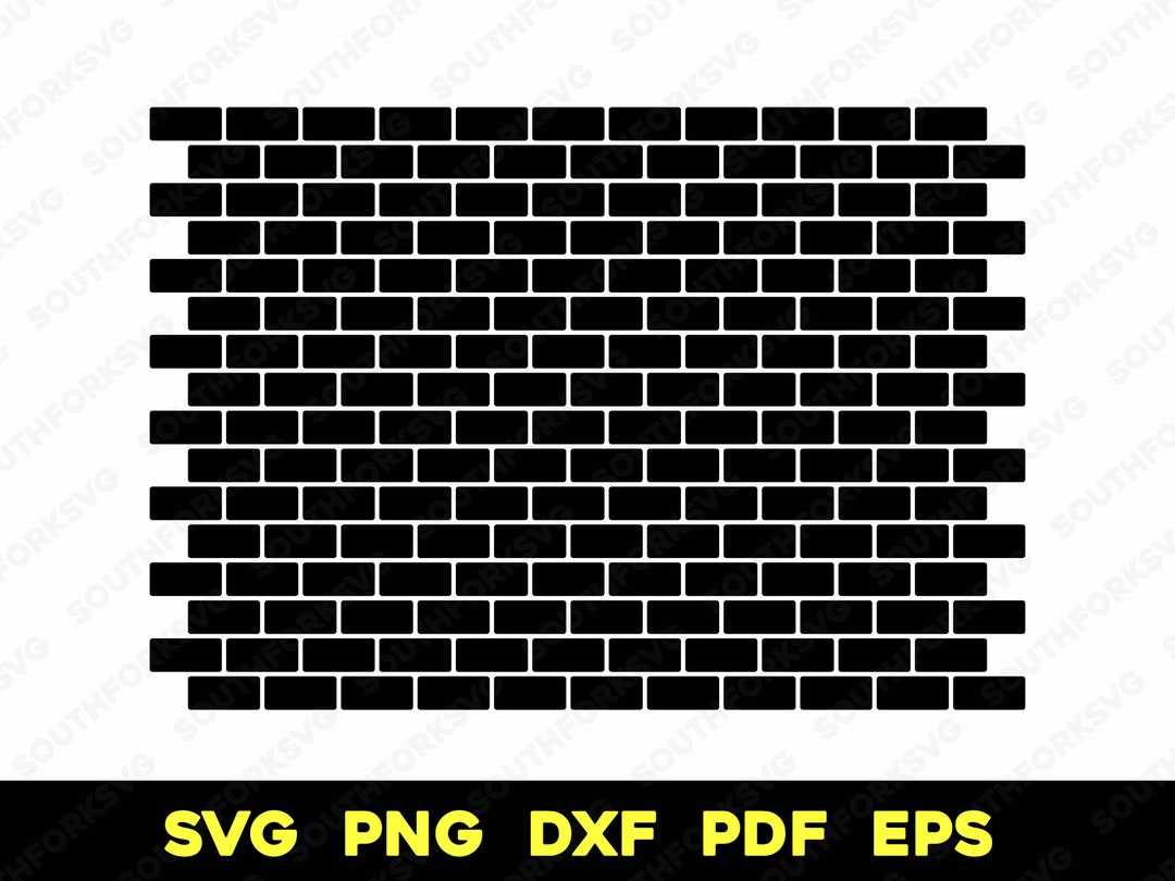 Brick Wall Design Pattern 1 | Svg Png Dxf Eps Pdf | Vector Graphic ...