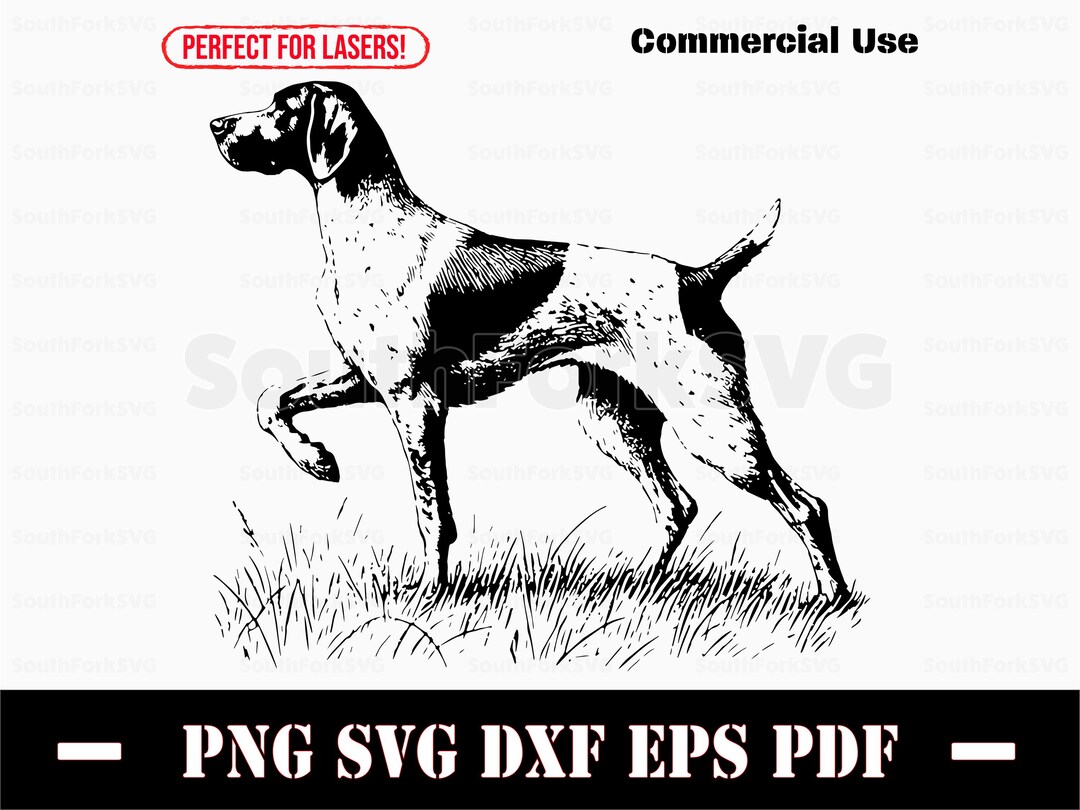 German Shorthaired Pointer Laser Engrave Svg Png Dxf Eps Pdf | Vector ...