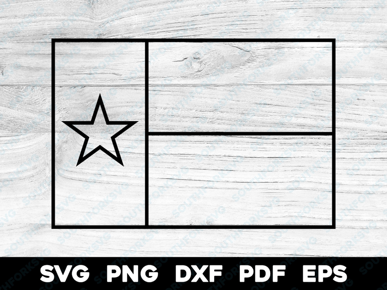 Texas State Flag Transparent Outline | Svg Png Dxf Eps Pdf | Layered ...