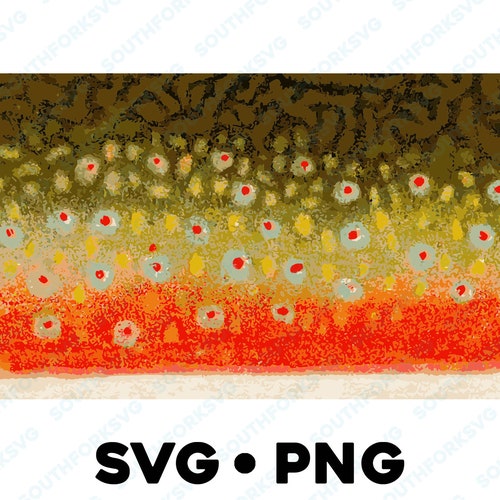 Rainbow Trout Skin Pattern SVG PNG Vector Transparent Cameo - Etsy