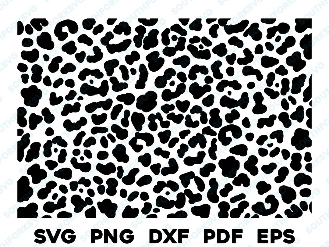 Cheetah Print Skin Pattern Svg Png Dxf Eps Pdf Transparent - Etsy