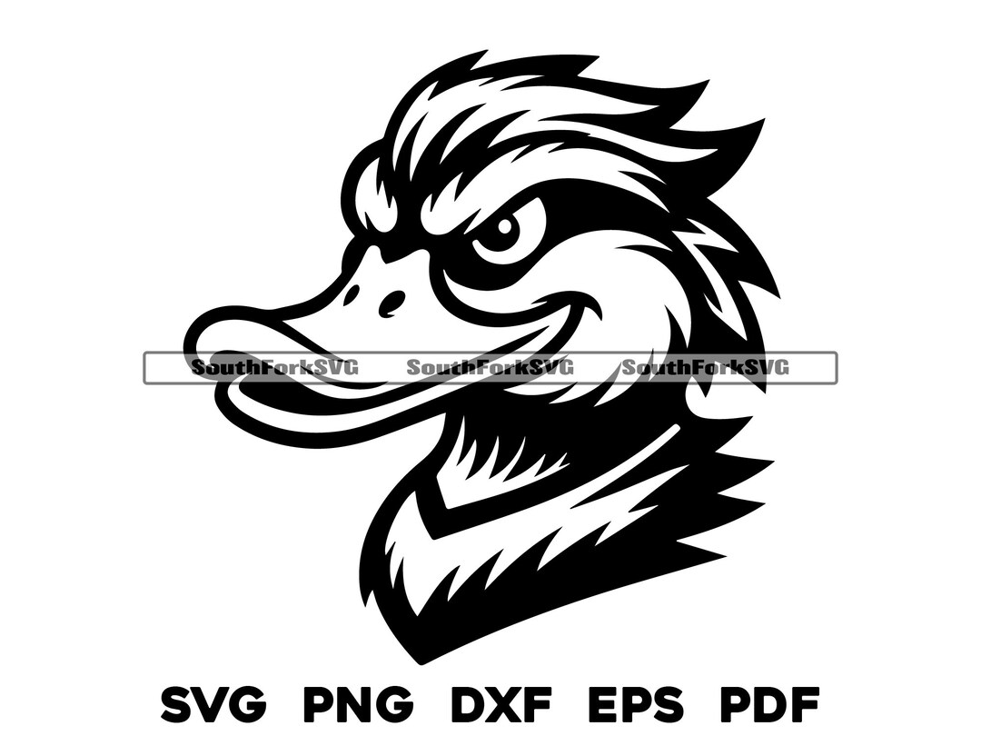 Duck Head Middle High School Sports Team Mascot | Svg Png Dxf Eps Pdf ...