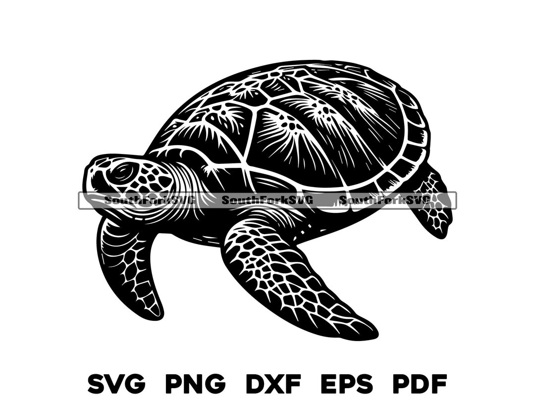 Sea Turtle Design 2 | Svg Png Dxf Eps Pdf | Vector Graphic Design Cut ...
