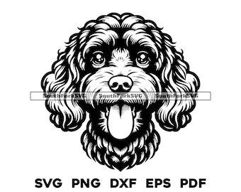 Cockapoo Svg Set Peeking Cavapoo Cute Cockapoo Dog Commercial Canine ...