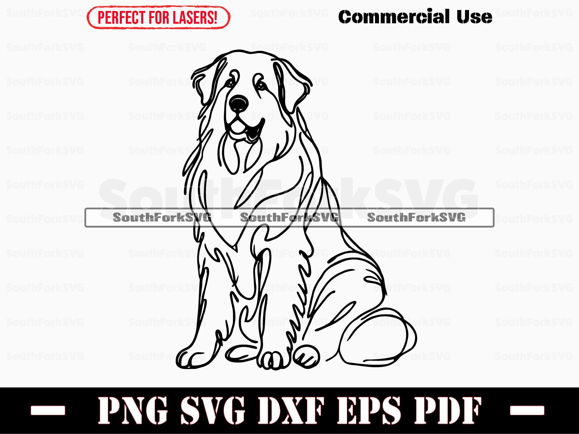 Great Pyrenees Dog Minimal Line Art Svg Png Dxf Eps Pdf | Vector ...