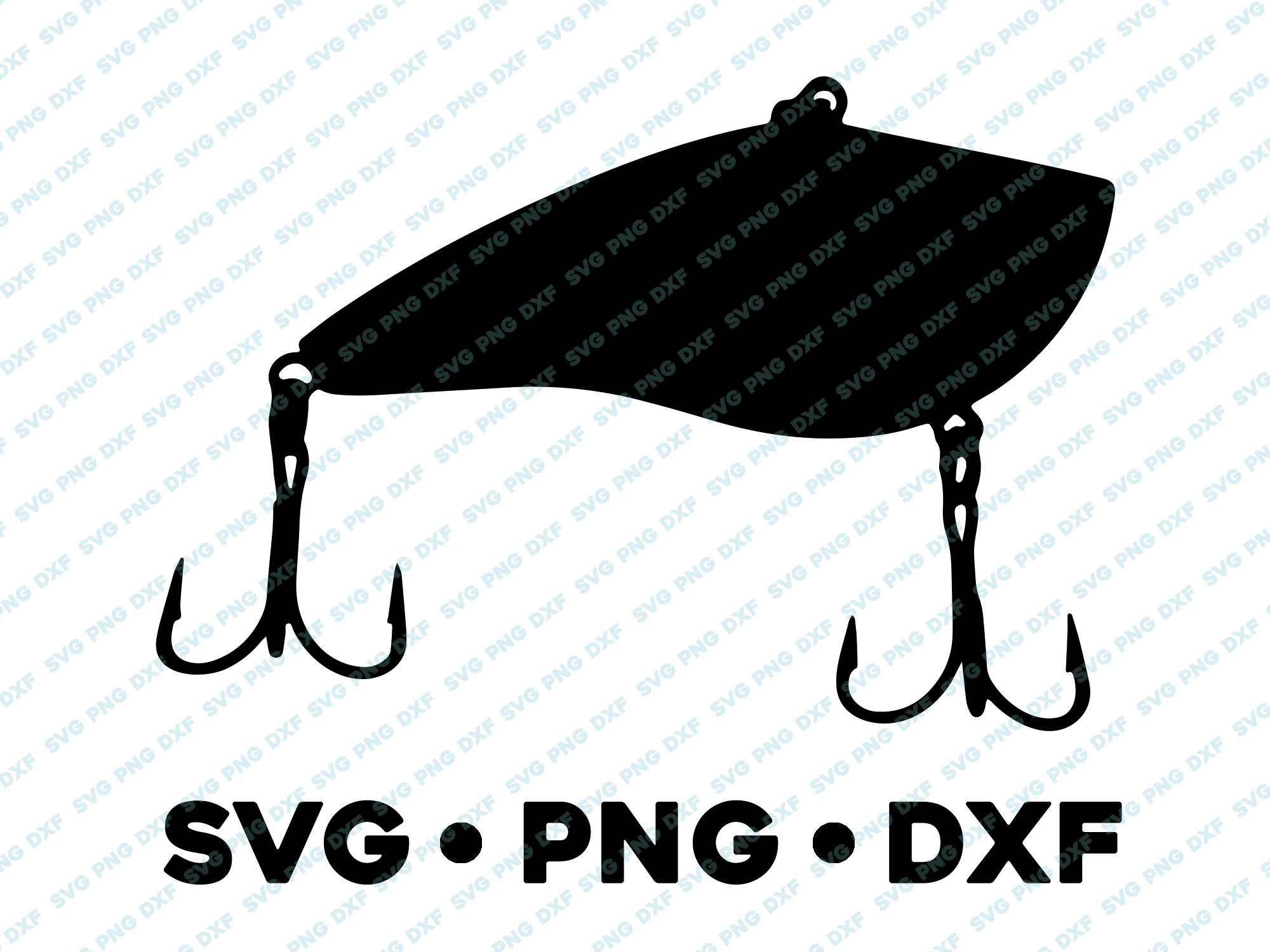 Lipless Crankbait Lure Fishing SVG PNG DXF vector transparent | Etsy
