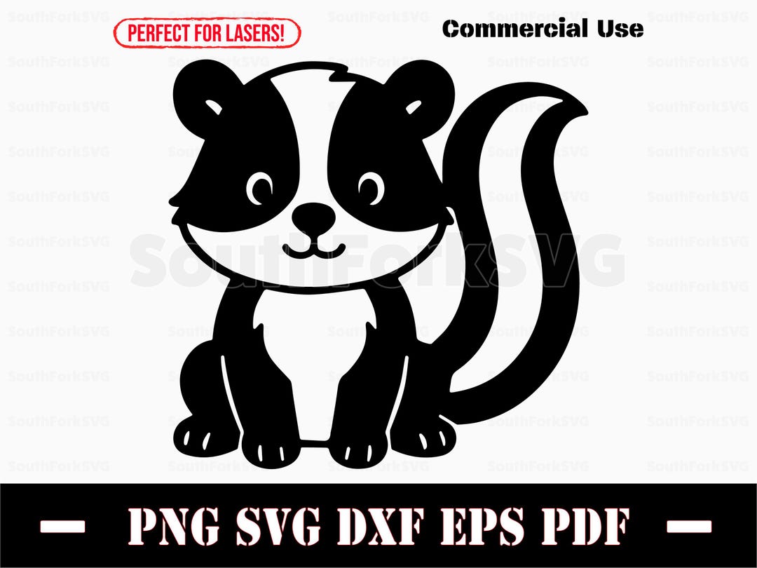 Cute Baby Skunk Svg Png Dxf Eps Pdf | Vector Graphic Design Cut Print ...