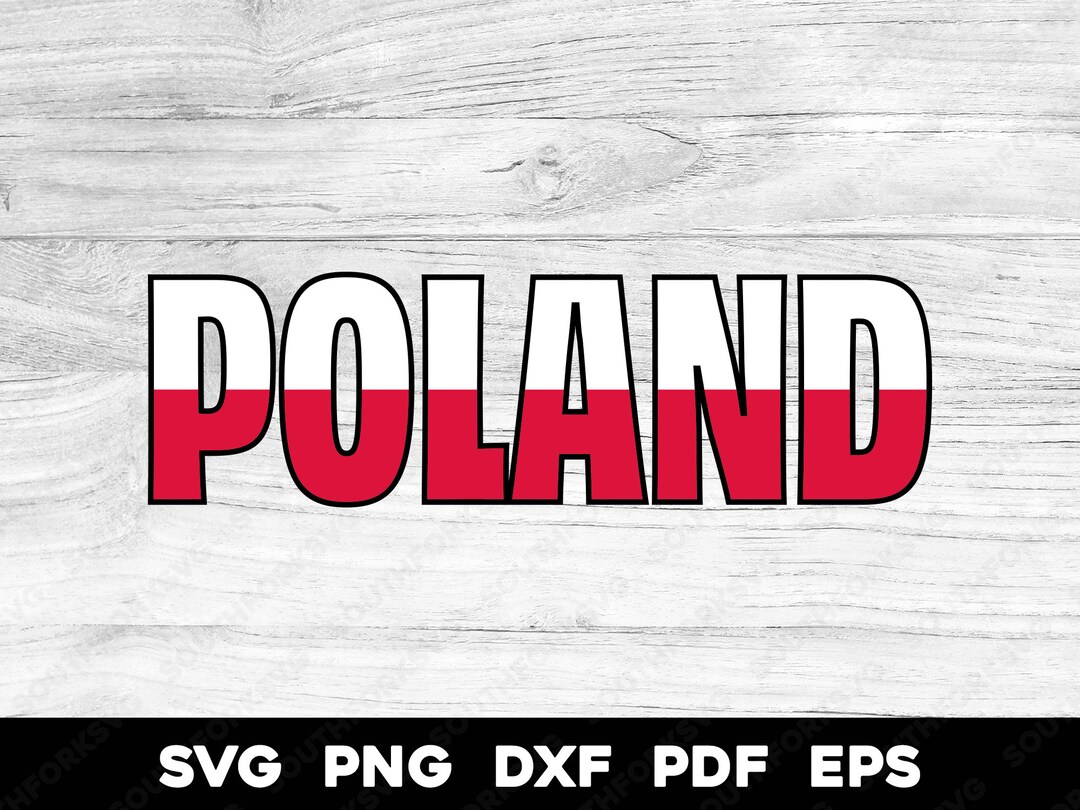 Poland Polish Flag Inside Name Design | Svg Png Dxf Eps Pdf | Vector ...