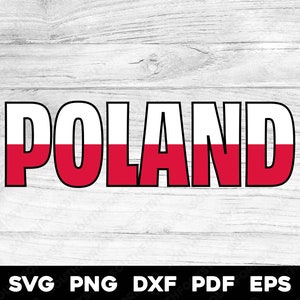 Poland Polish Flag Inside Name Design | Svg Png Dxf Eps Pdf | Vector ...