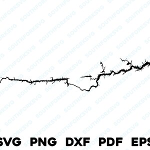 Rhodhiss Lake North Carolina Map Shape Silhouette Svg Png Dxf - Etsy