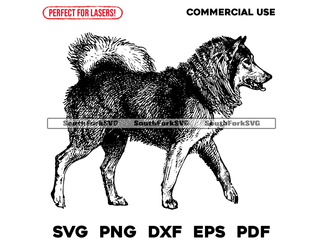 Laser Engrave File Husky Svg Png Dxf Eps Pdf Vector Graphic Design Cut ...