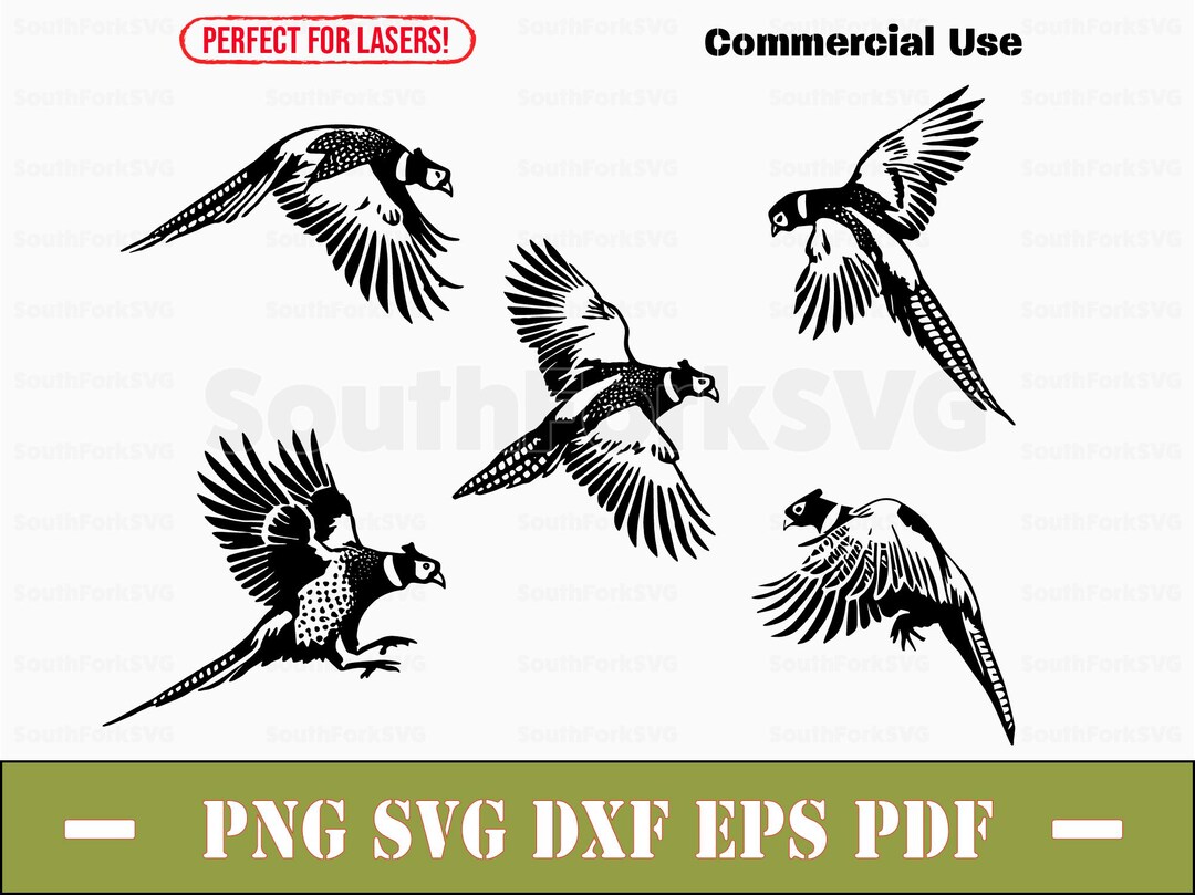 Simple Pheasant Bundle Svg Png Dxf Eps Pdf | Vector Graphic Design Cut ...