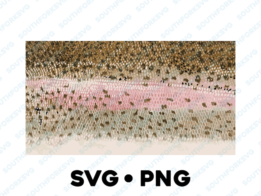 Rainbow Trout Skin Pattern SVG PNG Rainbow Brook Brown Trout Fly ...