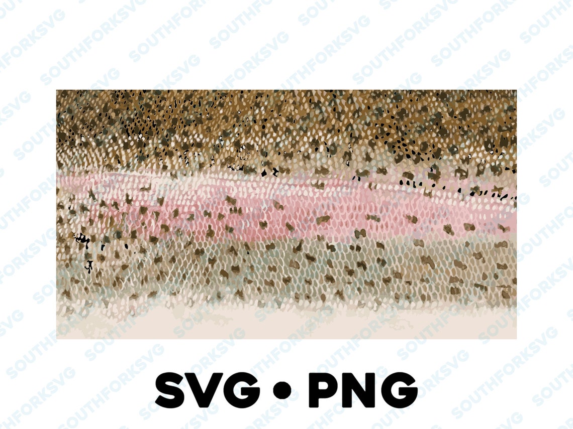 Rainbow Trout Skin Pattern SVG PNG Rainbow Brook Brown Trout - Etsy