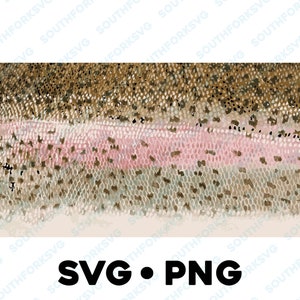 Rainbow Trout Skin Pattern SVG PNG Rainbow Brook Brown Trout Fly ...