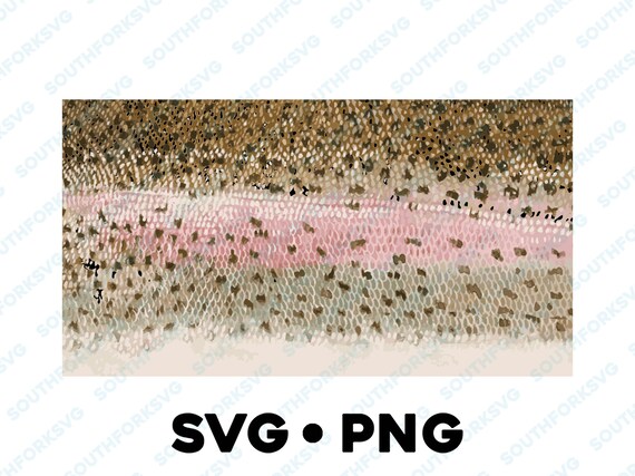 Rainbow Trout Skin Pattern SVG PNG Rainbow Brook Brown Trout - Etsy