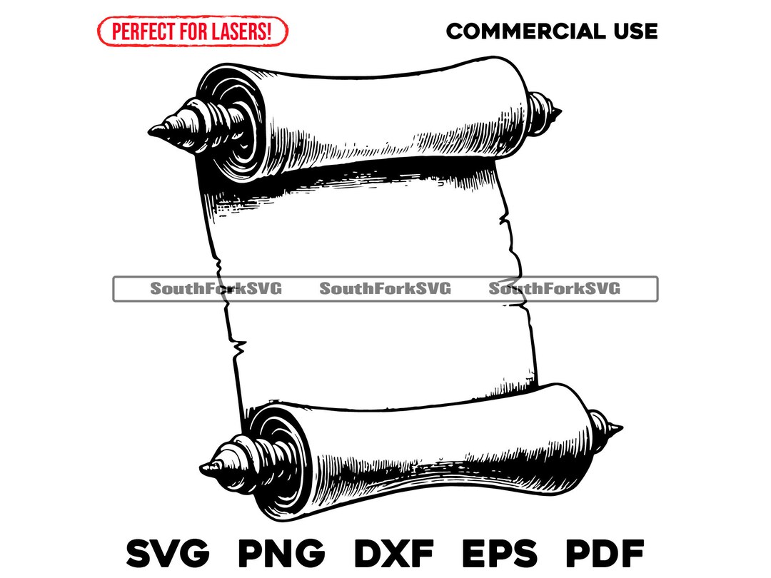 Laser Engrave Files Antique Parchment Scroll Svg Png Dxf Eps Pdf ...