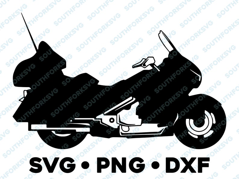 Touring Bike Motorcycle SVG PNG DXF Silhouette Cut File Design - Etsy