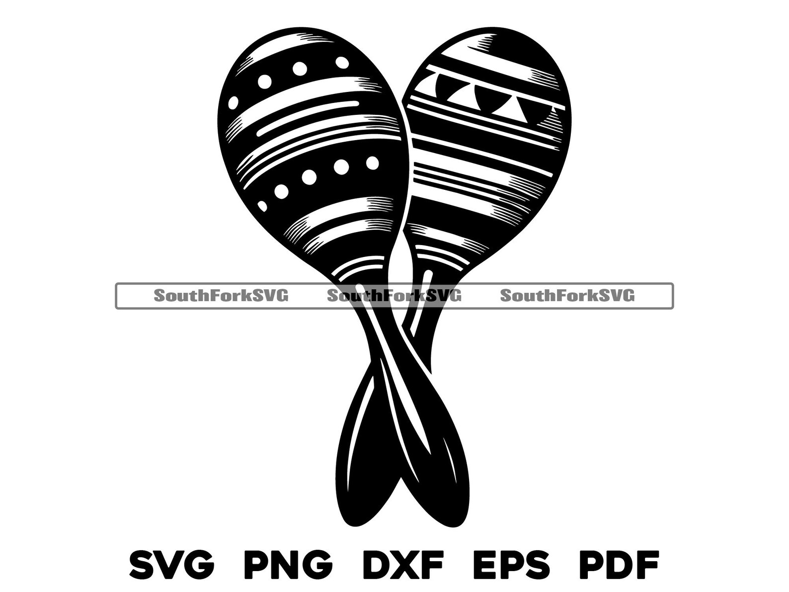 Crossed Maracas Design Svg Png Dxf Eps Pdf Vector Graphic - Etsy