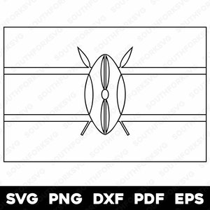 Kenya Kenyan Flag Transparent Outline | Svg Png Dxf Eps Pdf | Vector ...