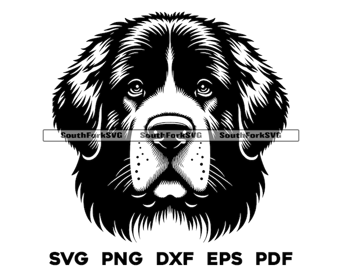 Newfoundland Svg, Dog Svg File for Cricut, Newfie Art Clipart, Peeking ...