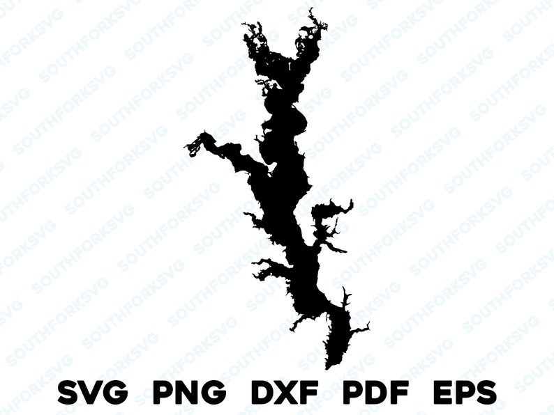 Lake Palestine Texas Map Shape Silhouette Svg Png Dxf Pdf Eps - Etsy