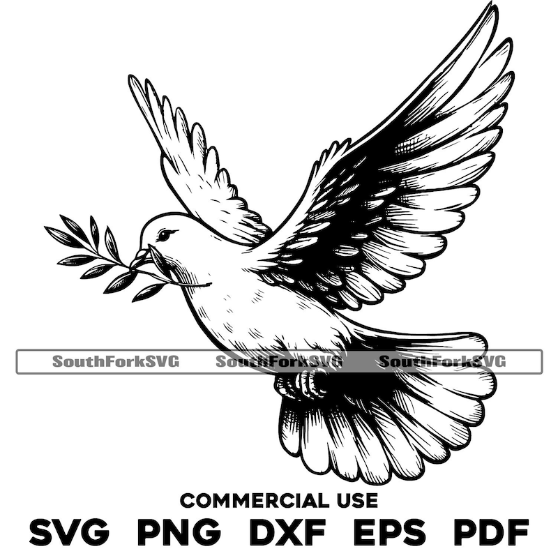 Dove on Cross Laser File - Etsy