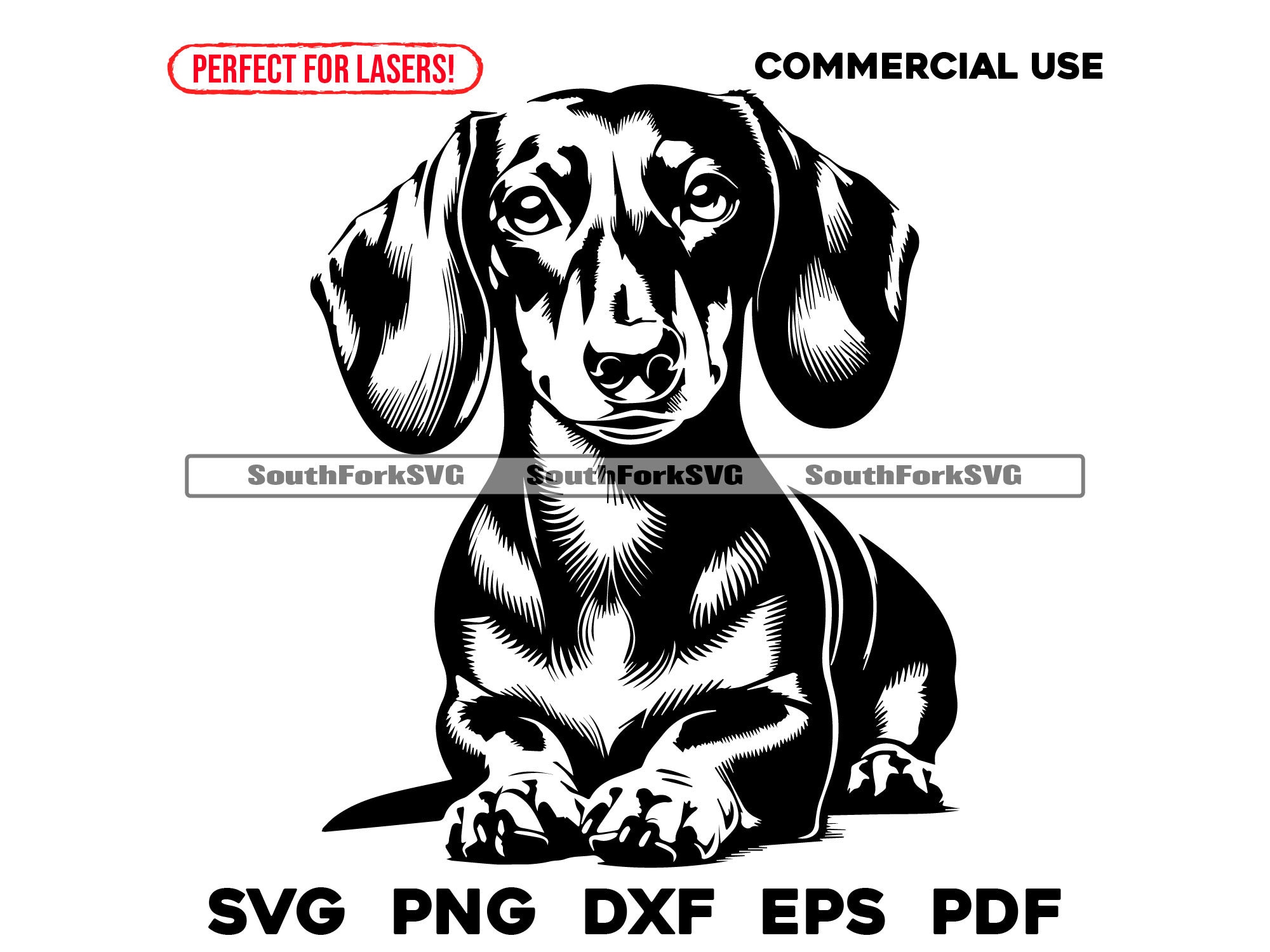 Dachshund Weiner Dog Laying / svg png dxf eps pdf / vector gráfico ...