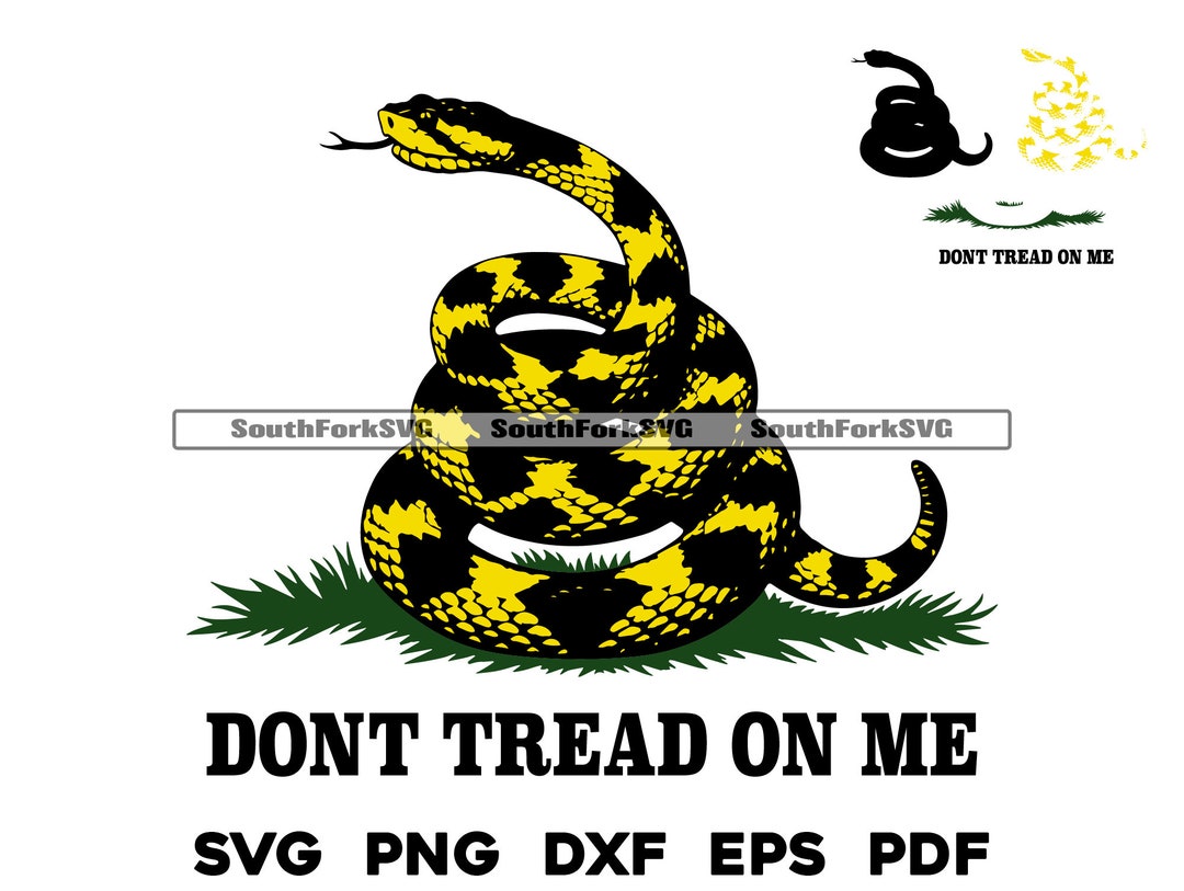 Don't Tread on Me Rattlesnake Gadsden Flag Layered by Color Svg Png Dxf ...