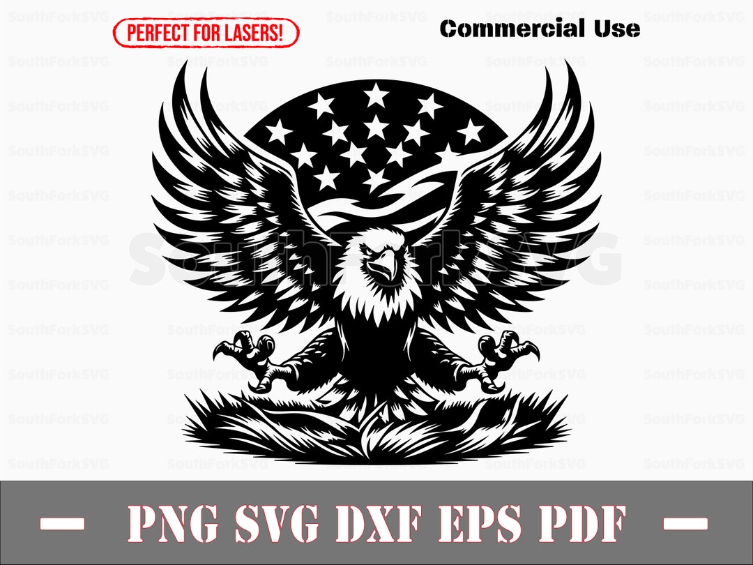 American Bald Eagle Design Svg Png Dxf Eps Pdf | Vector Graphic Design ...