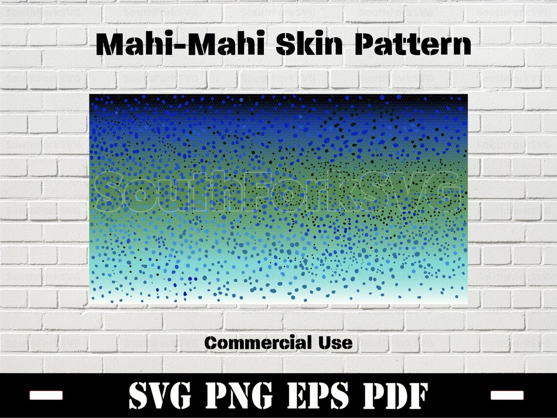 Mahi Mahi Skin Pattern Svg Png Eps Pdf | Saltwater Game Fish Fishing ...