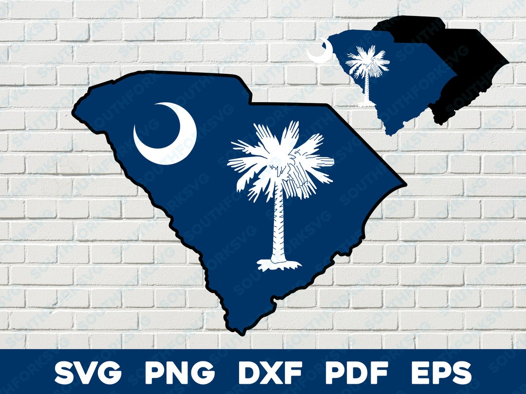 South Carolina State Flag Shape Svg Png Dxf Eps Pdf Vector Graphic ...