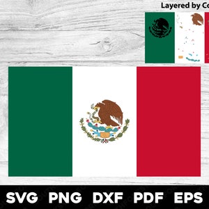 Mexico Mexican Flag Simplified | Svg Png Dxf Eps Pdf | Layered by Color ...