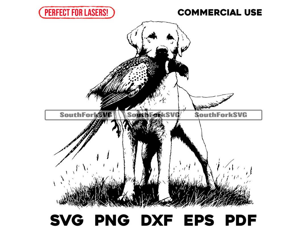 Labrador Retriever Bird Dog Laser Engrave Files Svg Png Dxf Eps Pdf ...