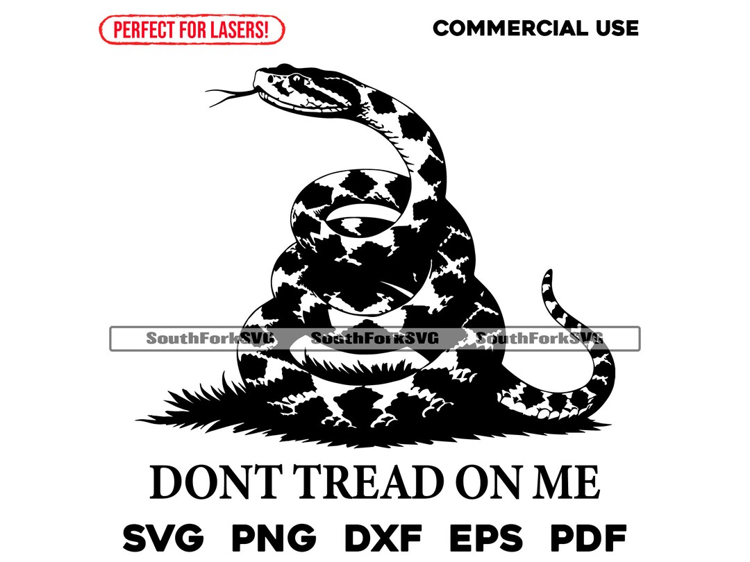 Don't Tread on Me Rattlesnake Gadsden Flag | Svg Png Dxf Eps Pdf ...