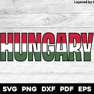 Hungary Hungarian Flag Name Design | Svg Png Dxf Eps Pdf | Vector ...